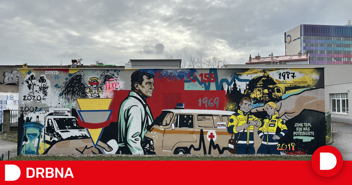 Základnu záchranářů ve Vršovicích zdobí nová malba. Víte, co obrázky ...